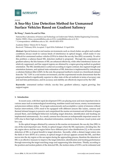 pdf a sea sky line detection method for unmanned surface vehicles