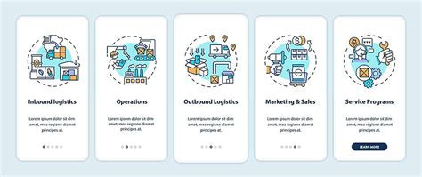 Onboarding Mobile App Page Screen Showcasing Components Of The Value Chain And Related Concepts