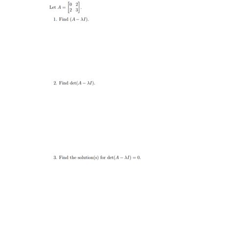 Solved Linear Algebra Chapter Eigenvalues And Chegg
