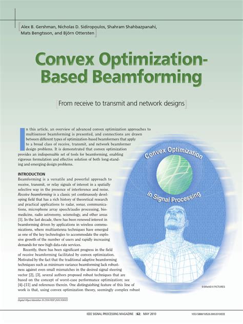 2010 J Ieee Convex Optimization Based Beamforming From Receive To Transmit And Network Designs