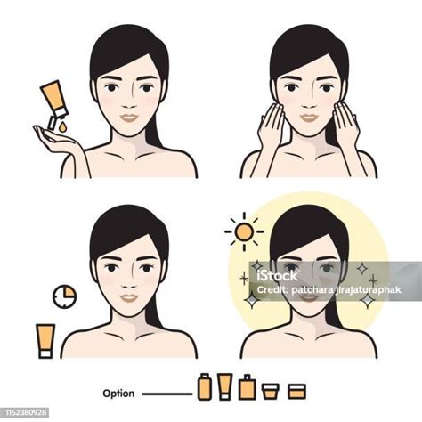 페이셜 케어 하는 방법을 단계별로 설명 합니다 벡터 일러스트입니다 개체 그룹에 대한 스톡 벡터 아트 및 기타 이미지 개체 그룹 건강관리와 의술 귀여운 Istock