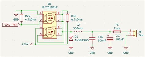 mosfet stm32 24vdc pwm fan speed control with optocoupler