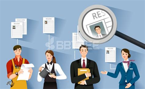 Recruit 01 Btill061 유토이미지 일러스트 벡터 면접 직장 직업 채용 회사 학력 학위 스펙 이력 취업 입사 합격 불합격 이력서