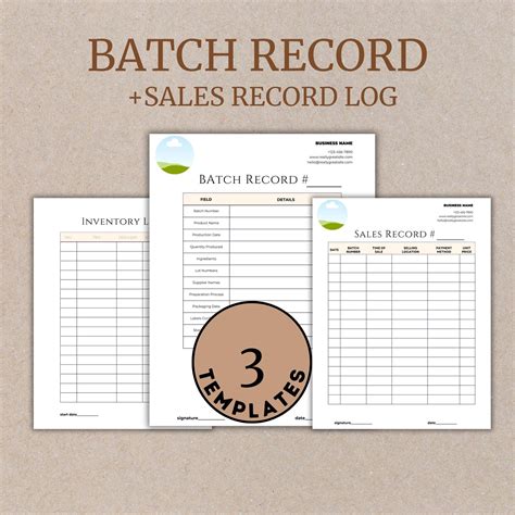 Batch Record Template For Cottage Kitchen Batch Number Tracker Sales