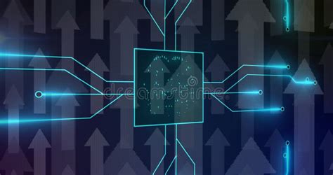 Image Of Biometric Brain Digital Data Processing Over Circuit Board