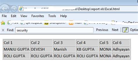 export datatable to excel using html text in c