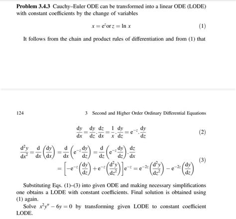 solved problem 3 4 3 cauchy euler ode can be transformed