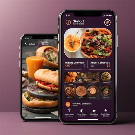 premium ai image mobile app design of food delivery restaurant app