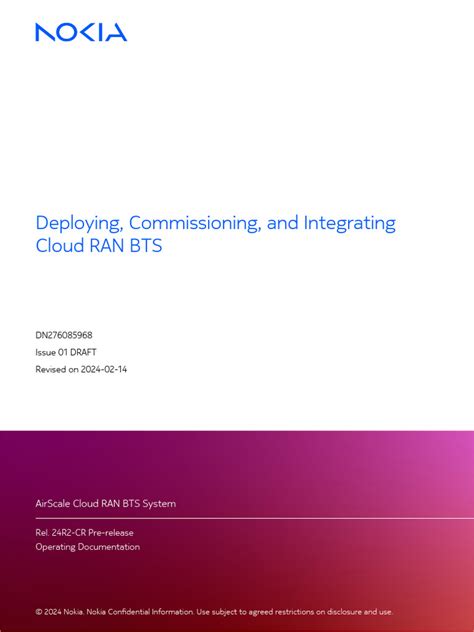 Deploying Commissioning And Integrating Cloud Ran Bts Pdf Cloud