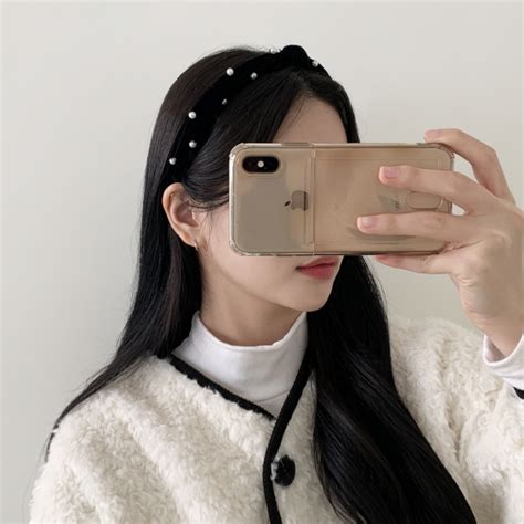 비마이뮤즈 별콩 진주 리본 볼륨 벨벳 데일리 꼬임 무지 헤어밴드 머리띠