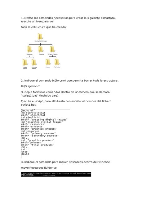 Comandos Basicos Bat Archivo De Computadora Informática Prueba