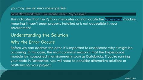 Resolving The Modulenotfounderror When Installing The Pyspark Module Youtube