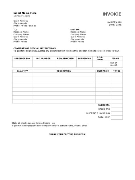 Invoice Sample For Freelancers Pdf Invoice Sample For Freelancers Pdf