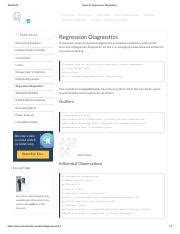 Regression Diagnostics A Comprehensive Guide With R Tutorial Course Hero