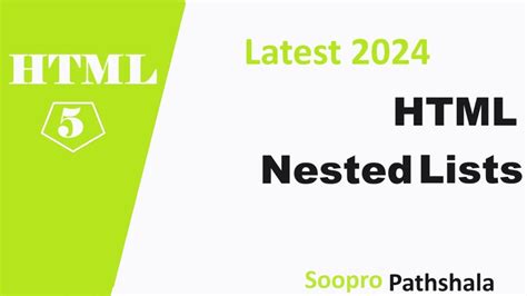 Html Nested Lists Youtube