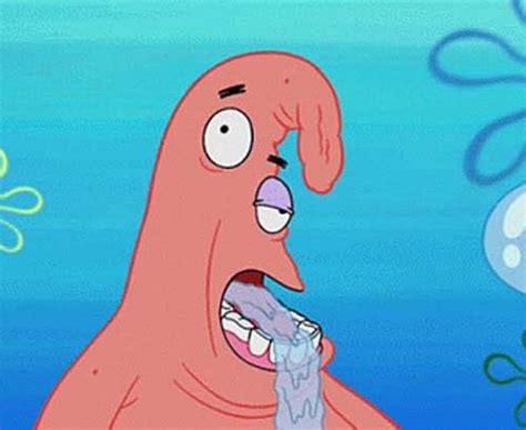 Patrick Shaking Tongue Meme