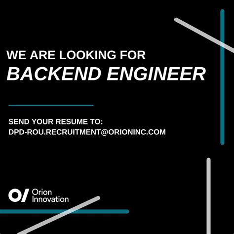 Orion Innovation Romania On Linkedin Backendengineer Technologyjobs