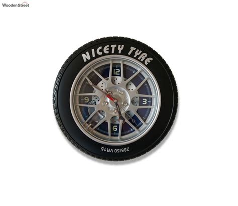 Buy Designer Black Tyre Look Wall Clock At 22 Off Online Wooden Street