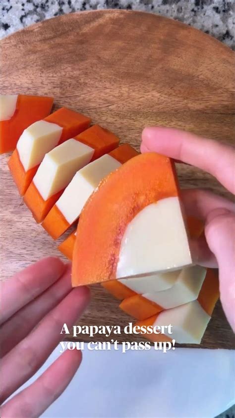 Papaya With Condensed Milk Dessert Ms Shi Mr He