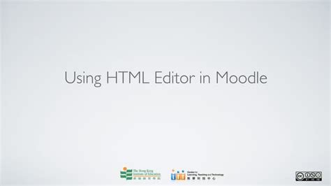 Using Html Editor In Moodle Pdf