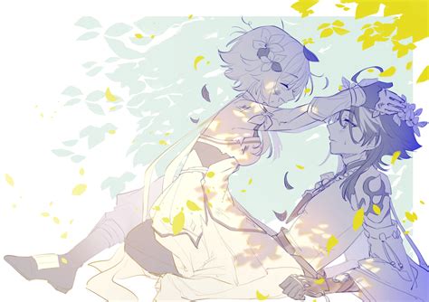 Lumine And Xiao Genshin Impact Drawn By Akasaki Aimu Danbooru