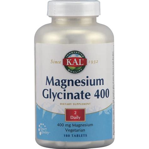 Kal Magnesium Glycinate 400 mg - 180 Tablets