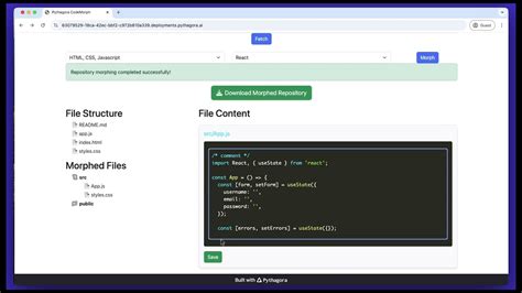 Codemorph Effortlessly Transform Your Github Code To A New Language With Pythagora App Lab 4
