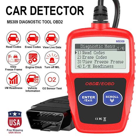 MS309 Car OBD2 Scanner Engine Fault Code Reader Professional Mechanic Diagnostic Tool Auto