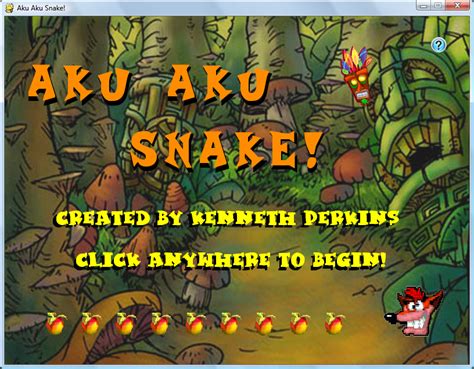 Python Aku Aku Snake Game Using Pygame My Programming Notes