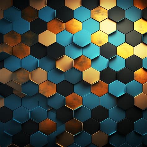 premium photo 3d rendering of hexagonal texture background
