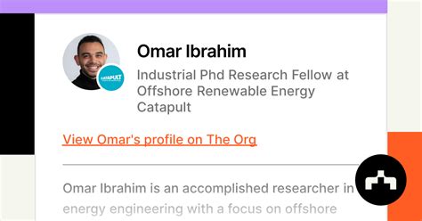 Omar Ibrahim Industrial Phd Research Fellow At Offshore Renewable