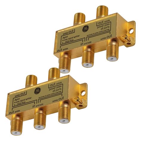 Ge Digital 4 Way Coaxial Cable Splitter 25 Ghz 5 2500 Mhz