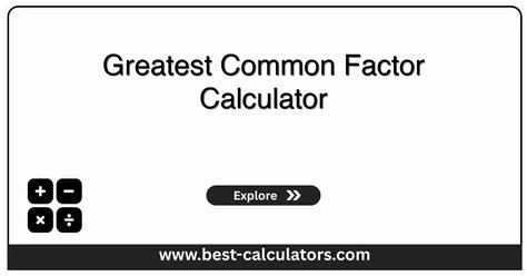 Greatest Common Factor Calculator Find Gcfgcd
