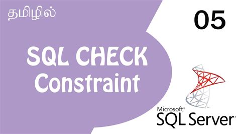 Sql Check Constraint Tutorial In Tamil Tamil Programmer Youtube