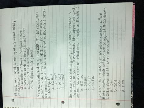 Solved If We Know An Object Moving At A Constant Velocity We