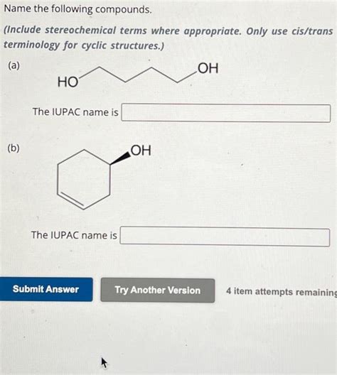 Name The Following Compounds Include Stereochemical