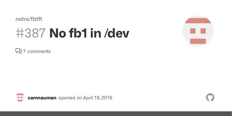 No Fb In Dev Issue Notro Fbtft GitHub