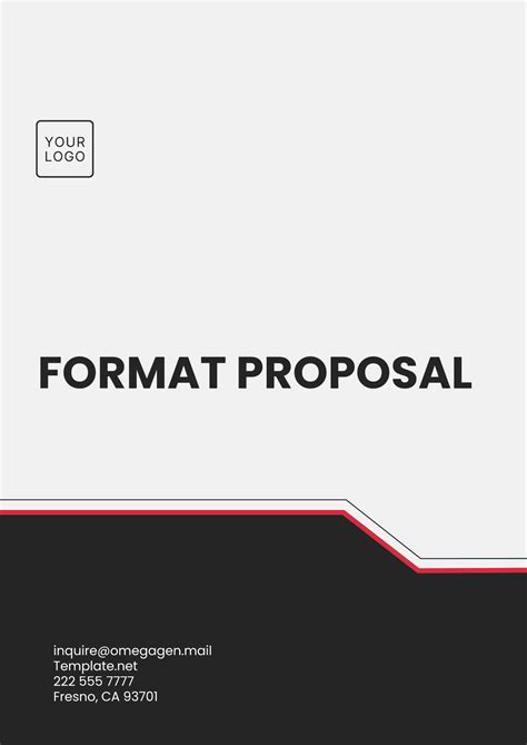 Free Format Proposal Template To Edit Online