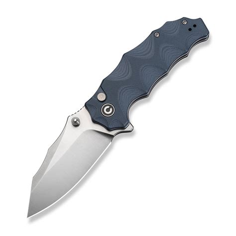 Civivi Natterjack Folding Knife Milled Neutral Blue G10 Handle 14c28n