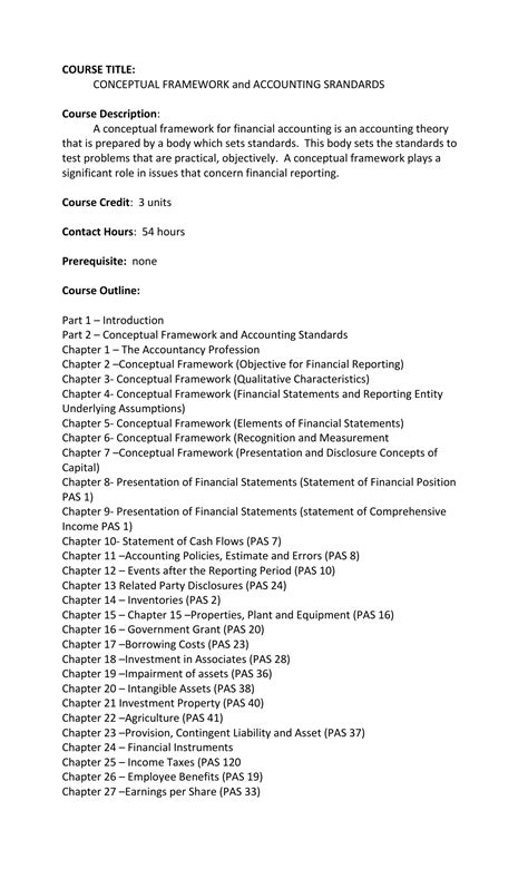 Difference Between Conceptual Framework And Accounting Standards