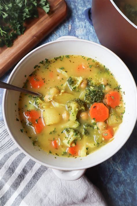 Vegan Creamy Chickpea Broccoli Soup Bless This Meal