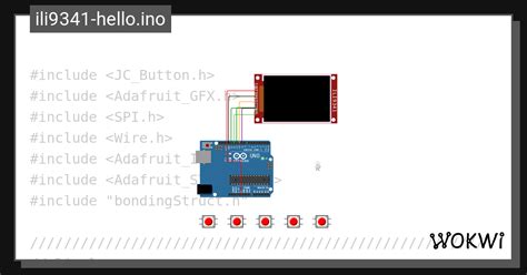 Ili9341 Hello Ino Wokwi ESP32 STM32 Arduino Simulator