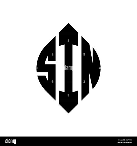 Sin Circle Letter Logo Design With Circle And Ellipse Shape Sin
