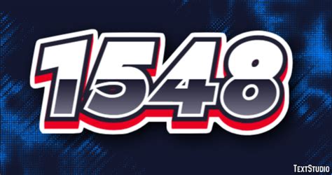 1548 Text Effect And Logo Design Number