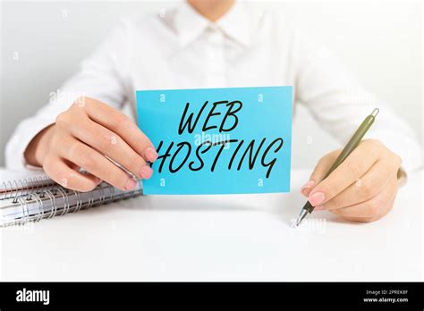 Conceptual Caption Web Hosting Word Written On Business Allowing Access To A Server To Store