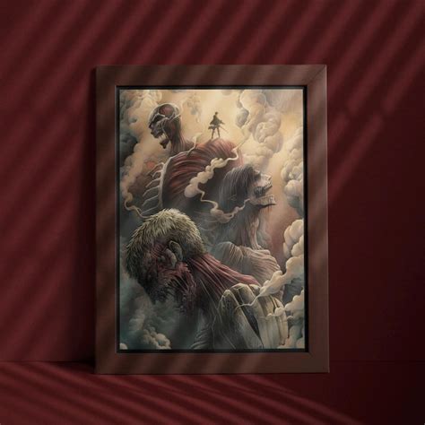 Attack On Titan Poster Anime Wall Art Handmade Matte Print Etsy