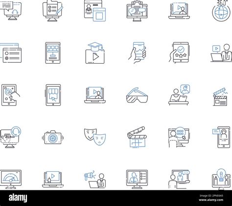 Feature Line Icons Collection Performance Functionality Integration