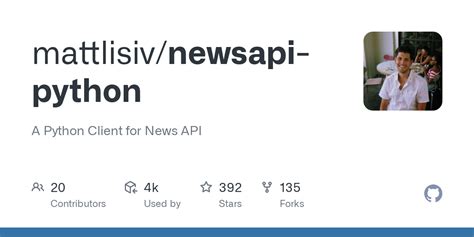 Github Mattlisivnewsapi Python A Python Client For News Api