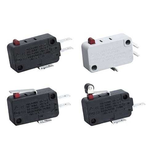Kw4 3z 3 5a Straight Handle Micro Switch Spdt No Lever Pcb Terminal Limit Switches With Wheels