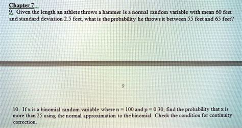 solved chapter given the length an athlete throws hammer is nonal